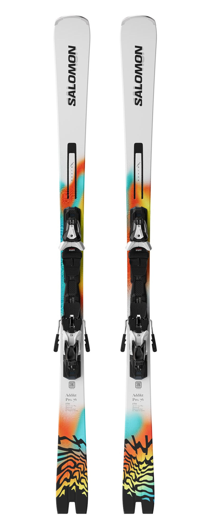 Горные лыжи с креплениями SALOMON E Addikt Pro 76 + MI12 GW F80 White ...