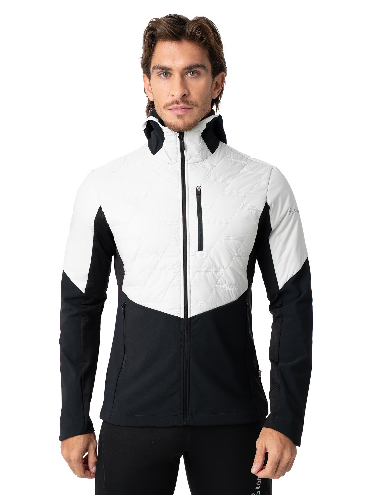 Куртка беговая мужская Loeffler Hooded Hybrid Alex PL60 Black – купить ...
