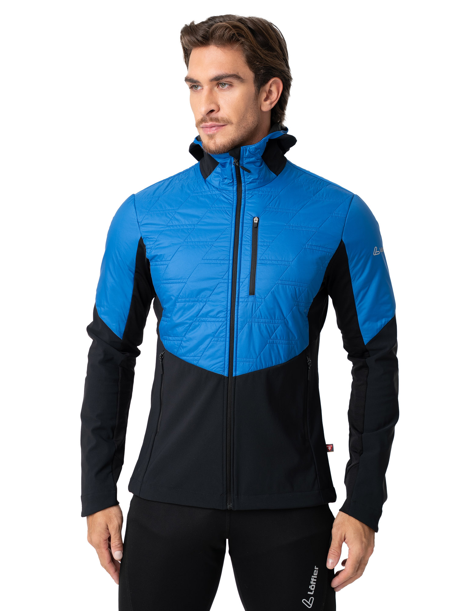 Куртка беговая мужская Loeffler Hooded Hybrid Alex PL60 Marin – купить ...