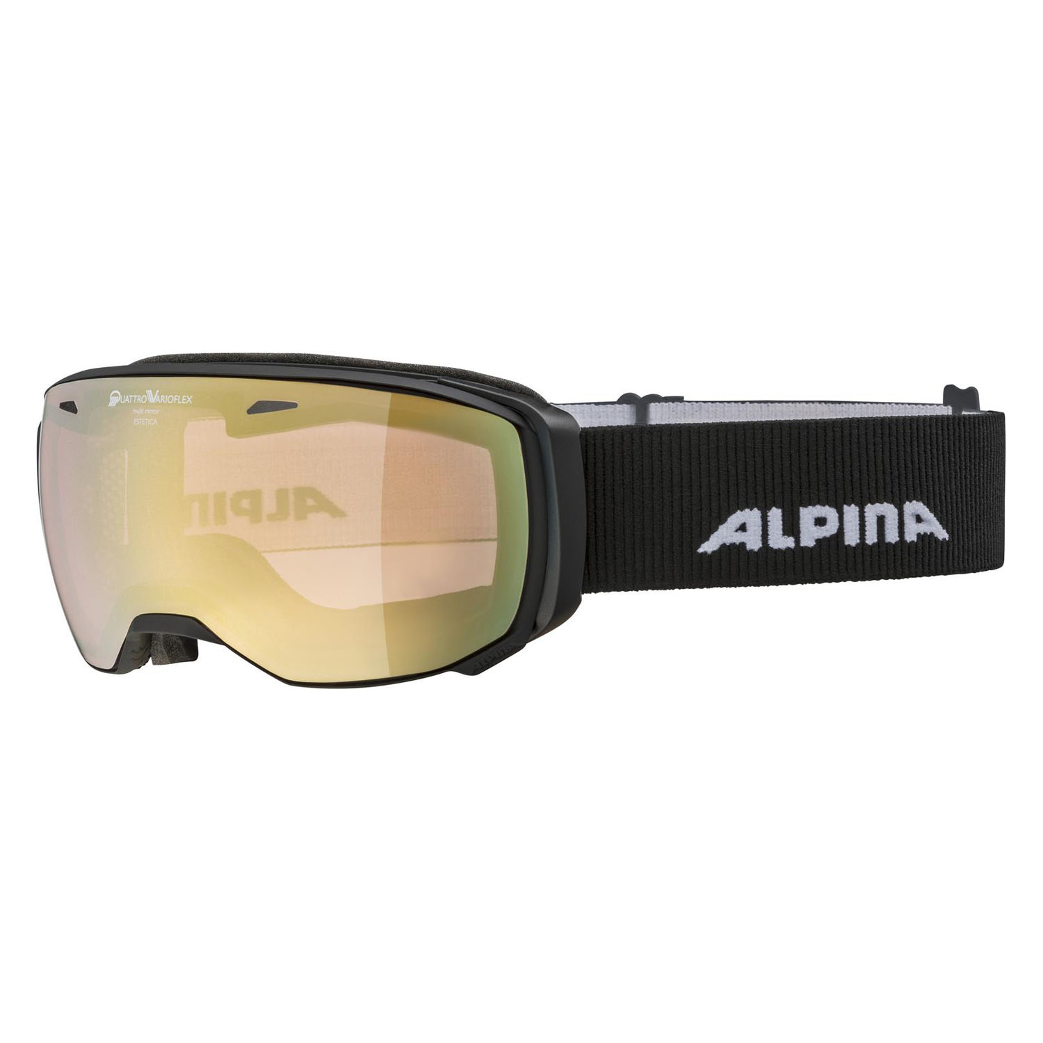 Маска горнолыжная ALPINA Estetica Qv Black Matt/Qv Gold Sph. S2-3 ...