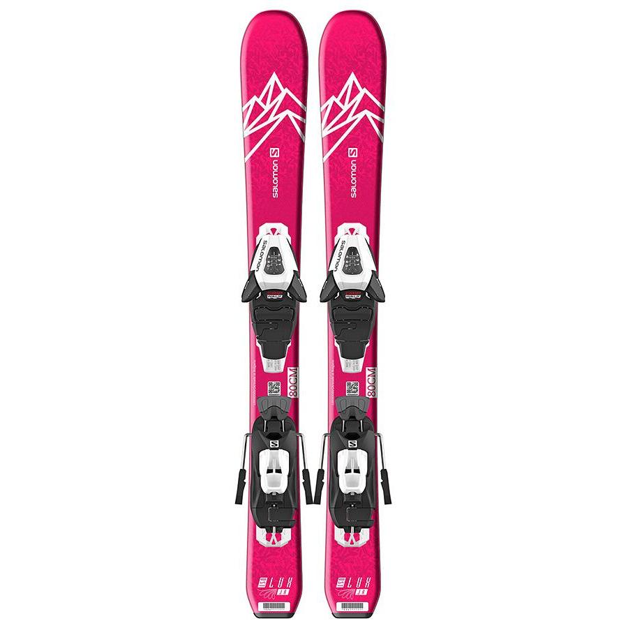 Горные лыжи с креплениями SALOMON 2020-21 E QST LUX Jr XS+ C5 GW Black ...