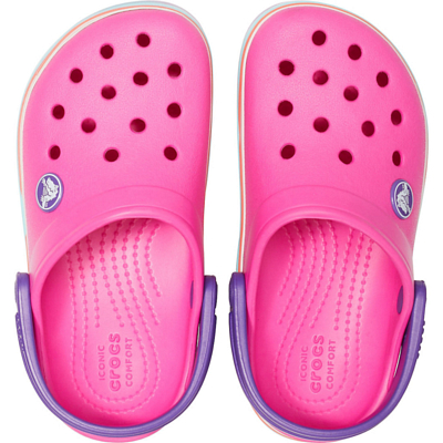 Crocs Crocband Wavy Band Clog K Neon Magenta