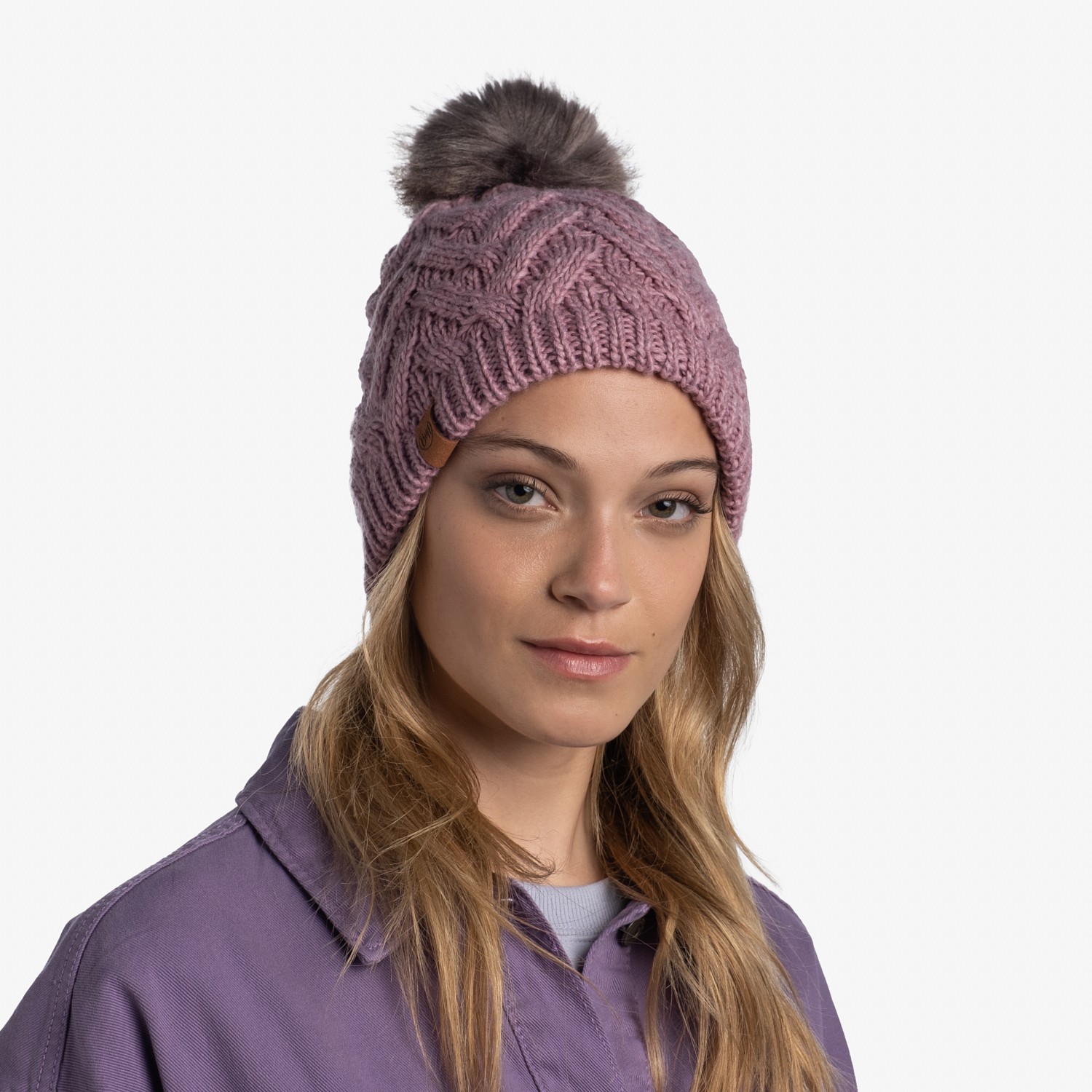 Шапка Buff Knitted & Fleece Band Hat Caryn Rosé – купить по цене 2890 ...